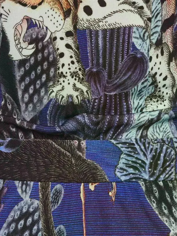 Just Cavalli Printed Long Sleeve Maxi Dress
