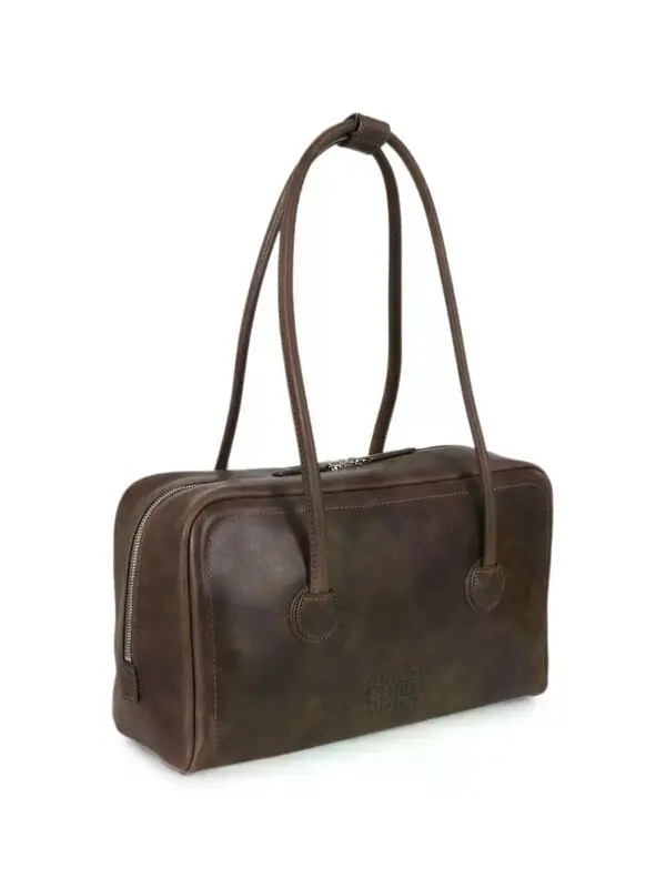 MARGESHERWOOD Boston Logo-debossed Leather Tote Bag