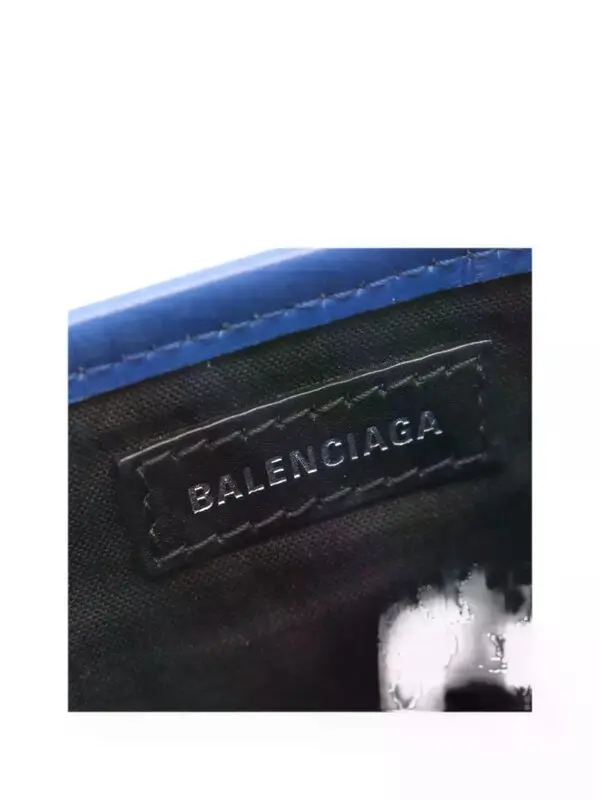 Balenciaga 2010s Navy Cabas Tote Bag - White