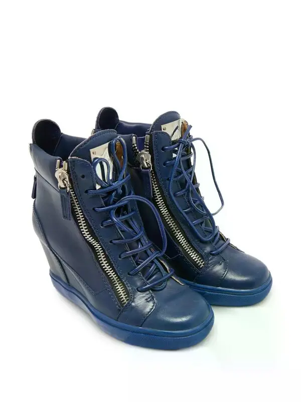 GIUSEPPE ZANOTTI Kriss Wedge Sneakers - Blue