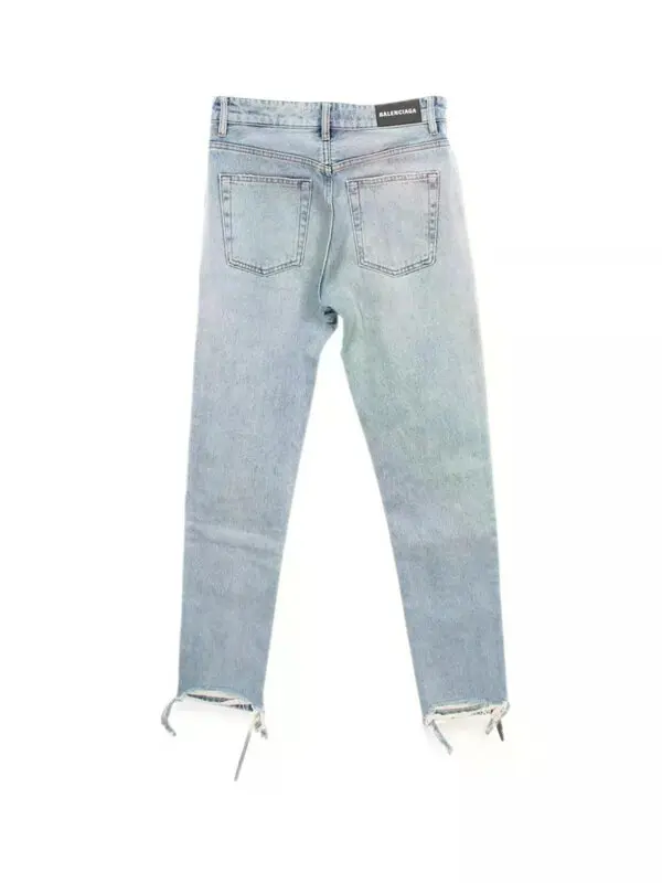 Balenciaga 2010s Distressed Straight-leg Jeans