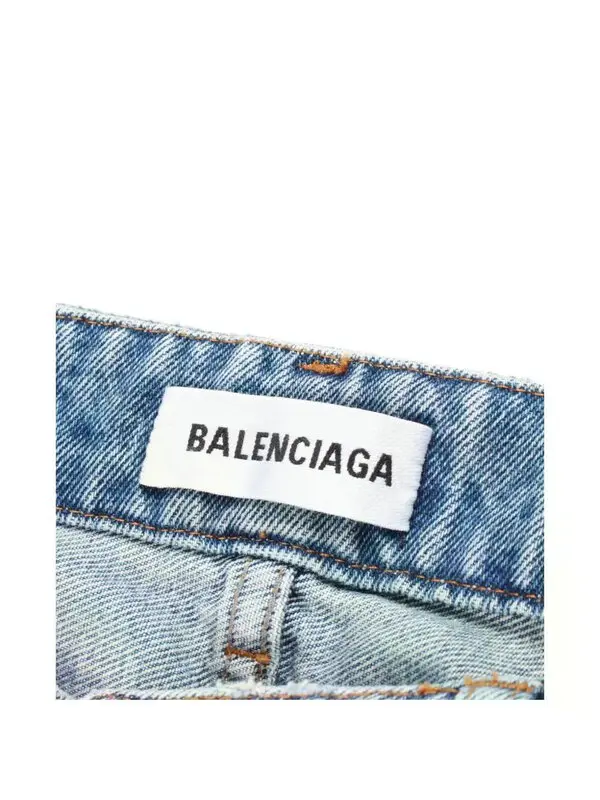 Balenciaga 2010s Distressed Straight-leg Jeans