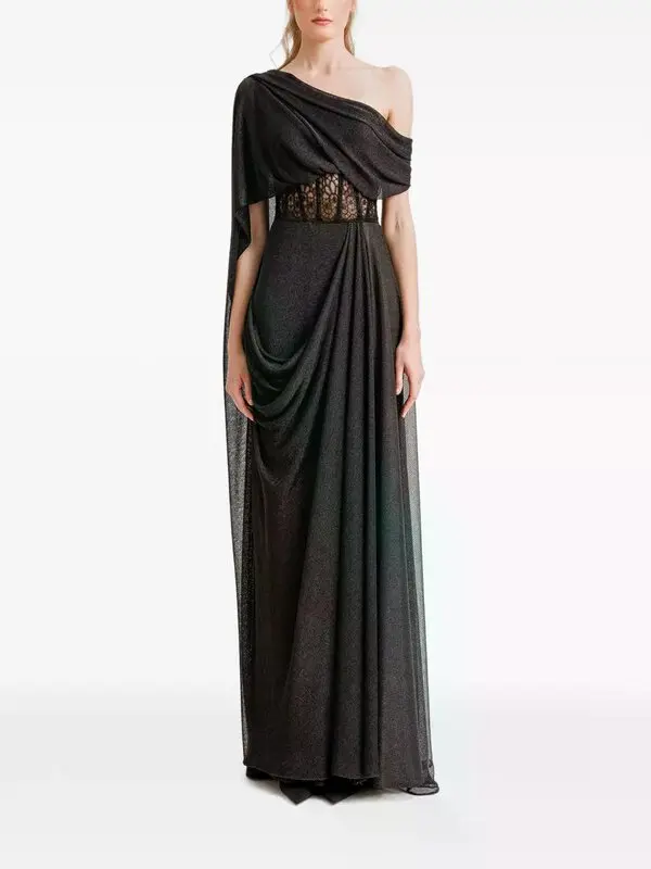 GEMY MAALOUF Asymmetrical Draped Maxi Dress