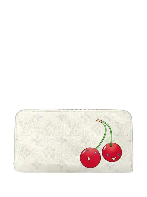 LOUIS VUITTON 2021-2026 Takashi Murakami Monogram Cherry Zippy Wallet Long Wallets
