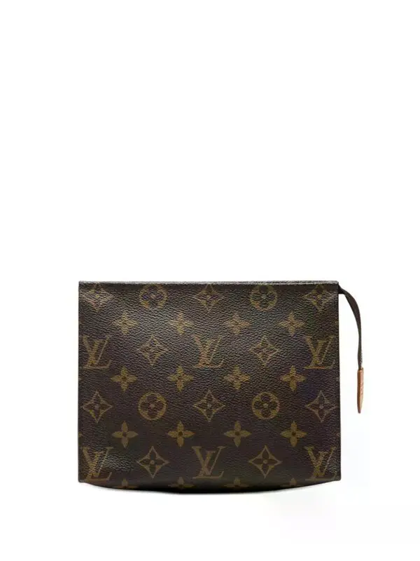 LOUIS VUITTON 2004 Monogram Toiletry Pouch 19 Clutch Bag - Brown