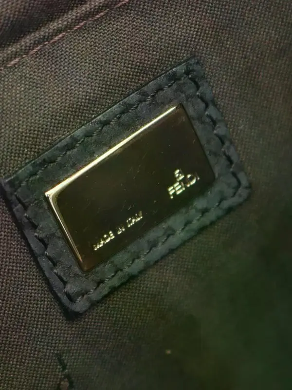 Fendi Zucchino Canvas Shoulder Bag