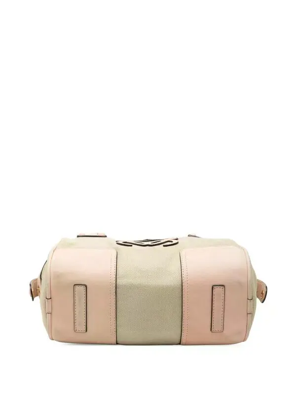 Loewe 2000-2005 Mini Canvas Anagram Barrel Bag Satchel