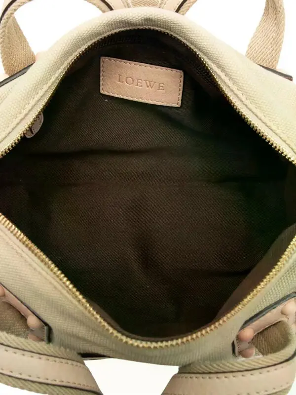 Loewe 2000-2005 Mini Canvas Anagram Barrel Bag Satchel