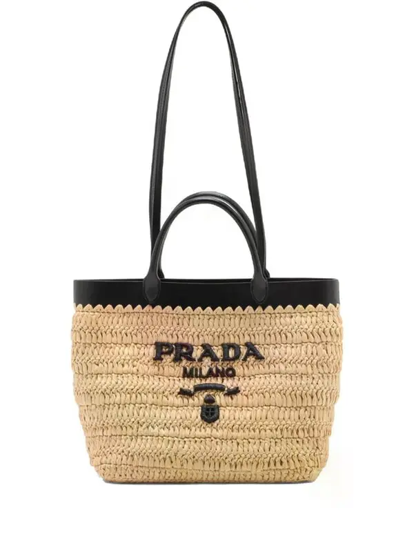 Prada 2013-2026 Raffia Basket Bag Satchel