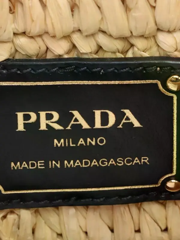 Prada 2013-2026 Raffia Basket Bag Satchel