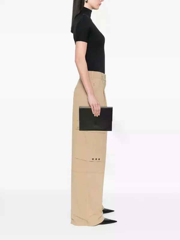 Saint Laurent 20th Century Leather Clutch Bag - Black