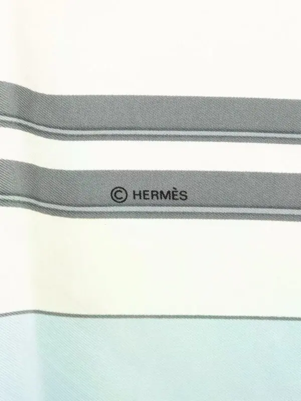 Hermès 20th Century Brides De Gala Silk Scarf 90 Scarves - Blue