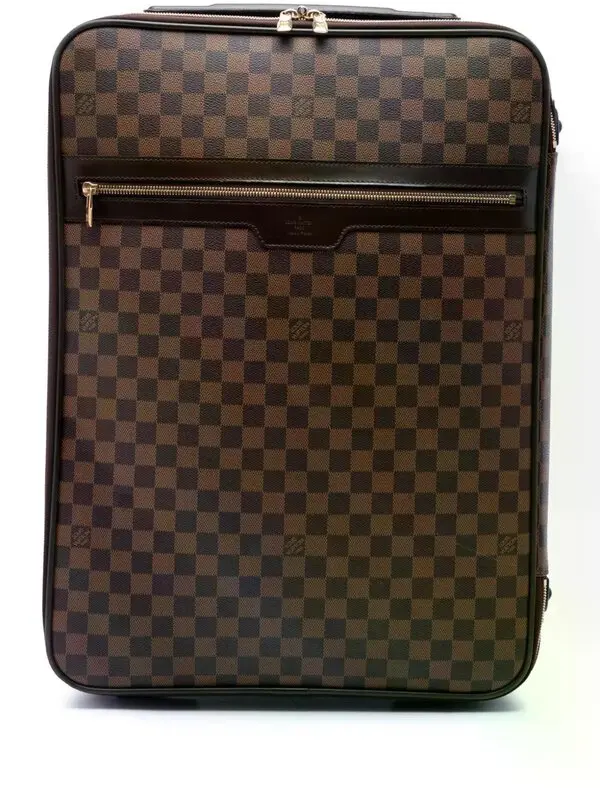 LOUIS VUITTON 2010 Damier Ebene Pegase 55 Travel Bag - Brown