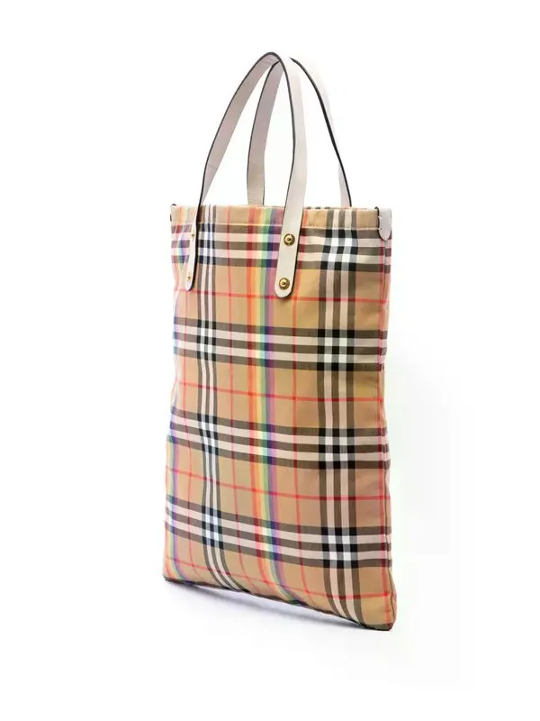 Burberry House Check Canvas Rainbow Tote Bag