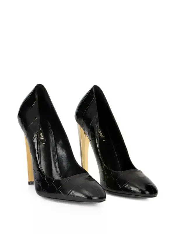 Roberto Cavalli Croc-effect Leather Pumps