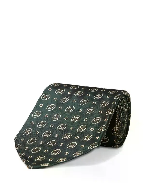 Ralph Lauren Geometric Print Silk Neck Tie