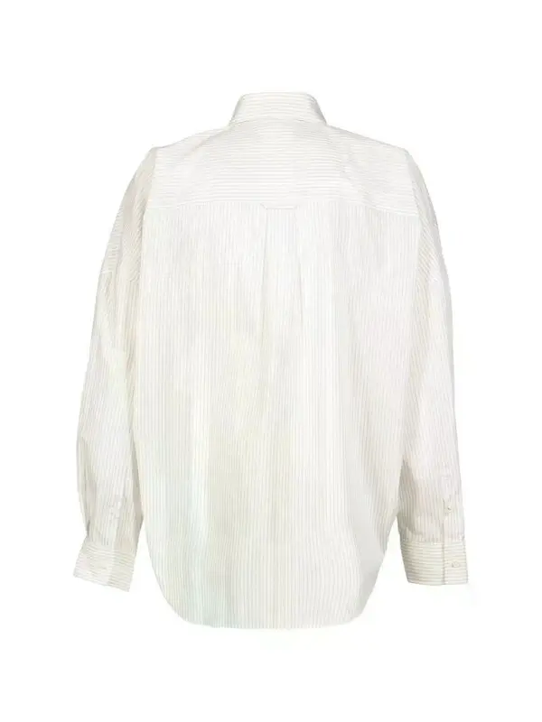 DOUBLET Tromp L'oeil Tie-print Striped Cotton Shirt