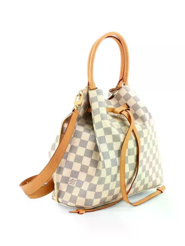 LOUIS VUITTON Girolata Handbag Damier Tote Bag - White