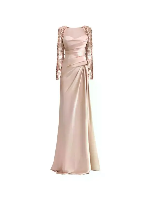 GEMY MAALOUF Draped Maxi Dress - Pink