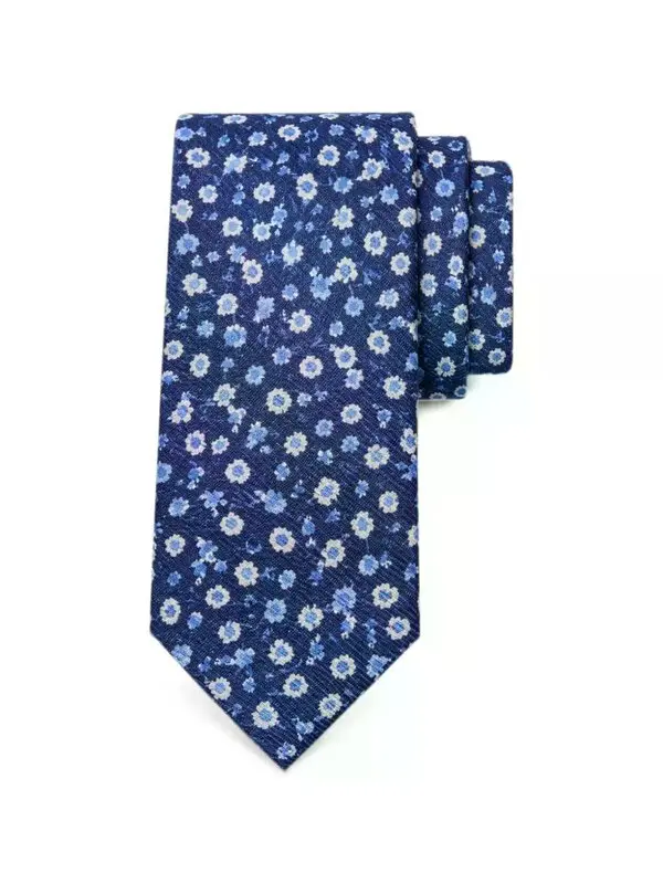 GIERRE MILANO Floral-print Tie - Blue