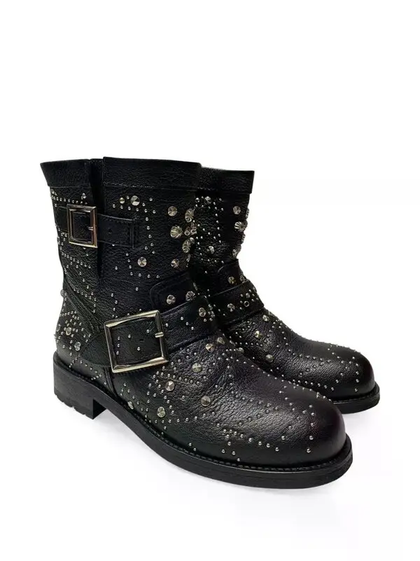 JIMMY CHOO Studded Biker Boots