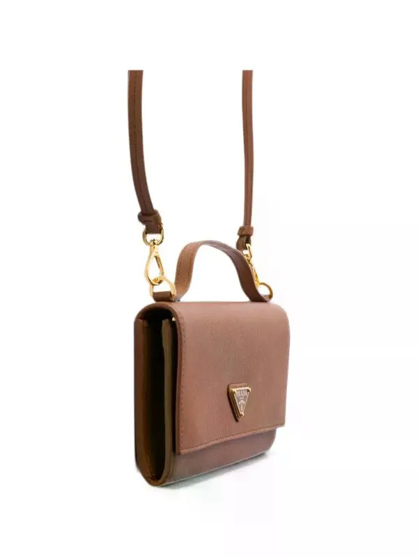 Prada Mini Saffiano Leather Wallet - Brown