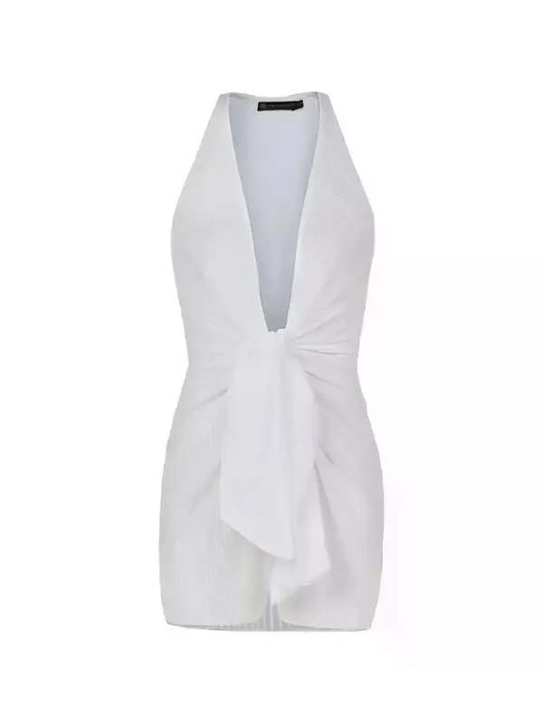 VIX PAULA HERMANNY Mita Tie-waist Beach Cover-up - White