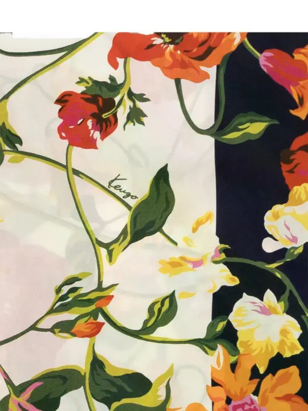 Kenzo Floral-print Silk Scarf