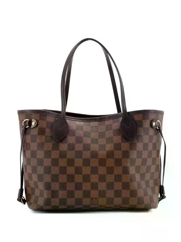 LOUIS VUITTON Neverfull Damier Pm Tote Bag - Brown