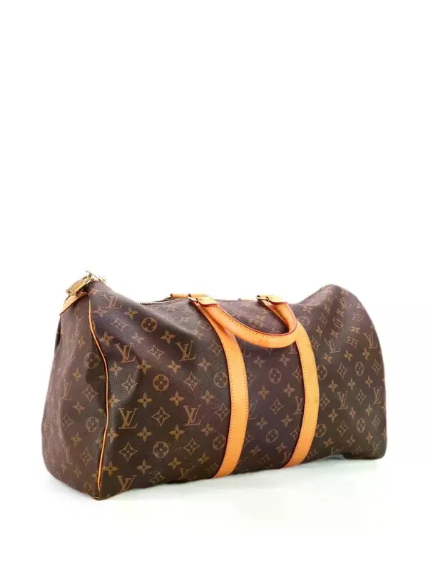 LOUIS VUITTON Keepall Bag Monogram Canvas 45 Satchel - Brown