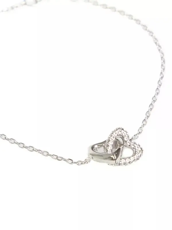 Guess Crystal-embellished Heart-motif Chain Bracelet