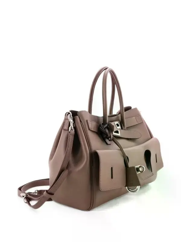 Balenciaga Bel Air Carry All Bag Leather Small Tote Bag - Brown