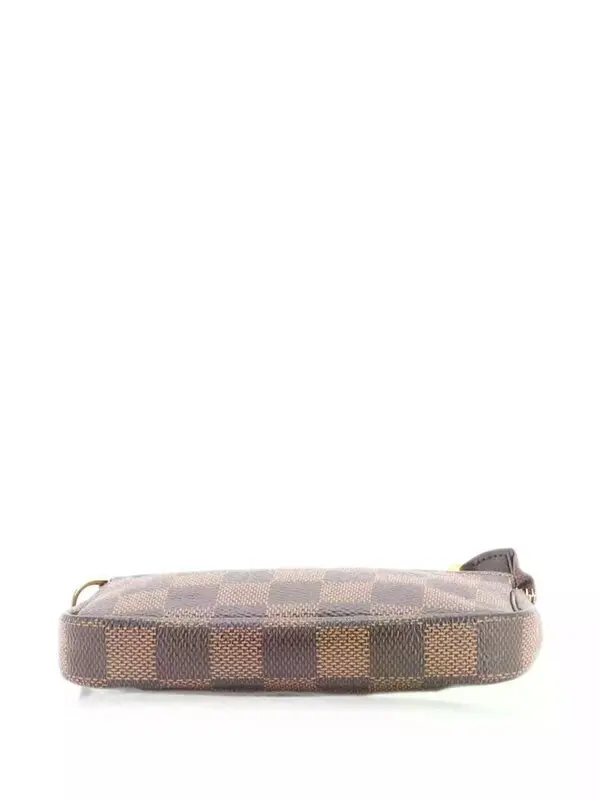 LOUIS VUITTON Pochette Accessoires Damier Mini Clutch Bag - Brown