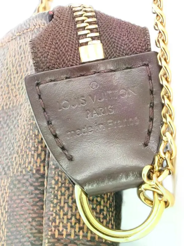 LOUIS VUITTON Pochette Accessoires Damier Mini Clutch Bag - Brown
