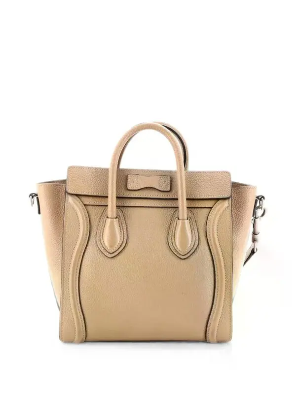 Celine Luggage Bag Grainy Leather Nano Crossbody Bag - Neutrals
