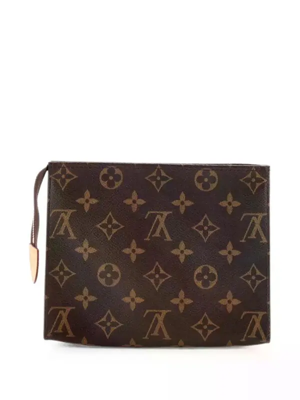 LOUIS VUITTON Toiletry Monogram Canvas Pouch - Brown