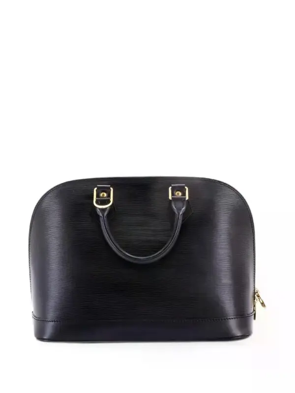LOUIS VUITTON Vintage Alma Handbag Epi Leather Pm Satchel - Black