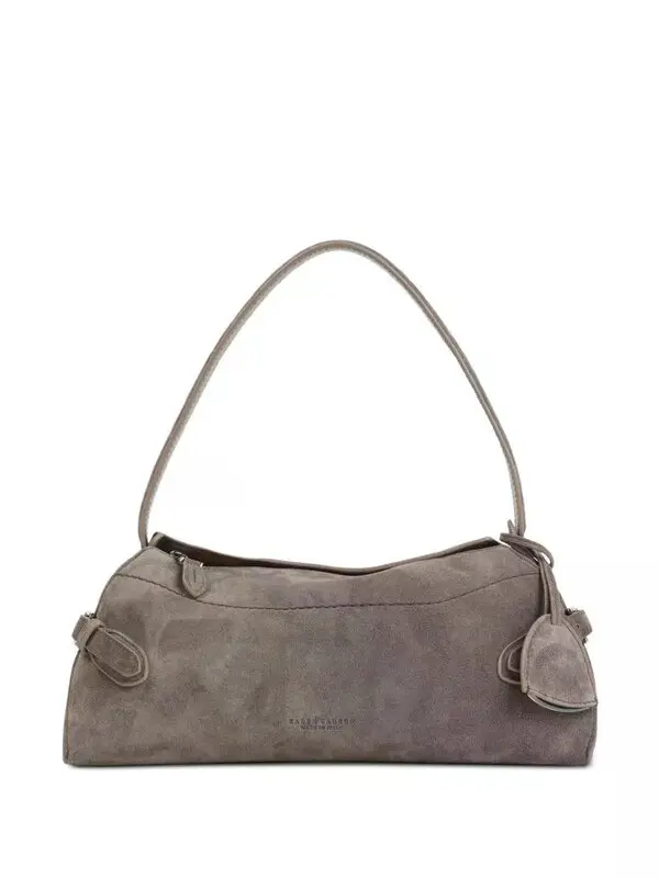 Ralph Lauren Suede Shoulder Bag With Buckle Detail - Neutrals