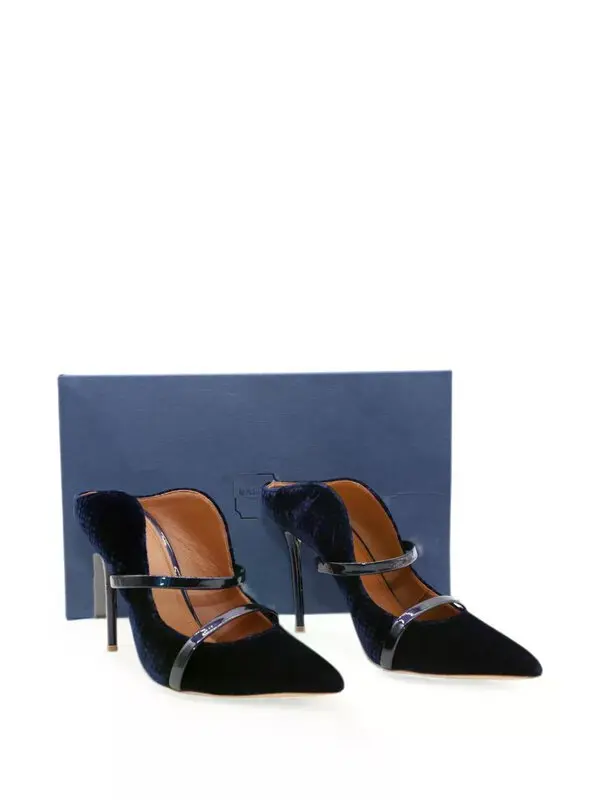 MALONE SOULIERS Maureen Wavy-topline Mules - Blue
