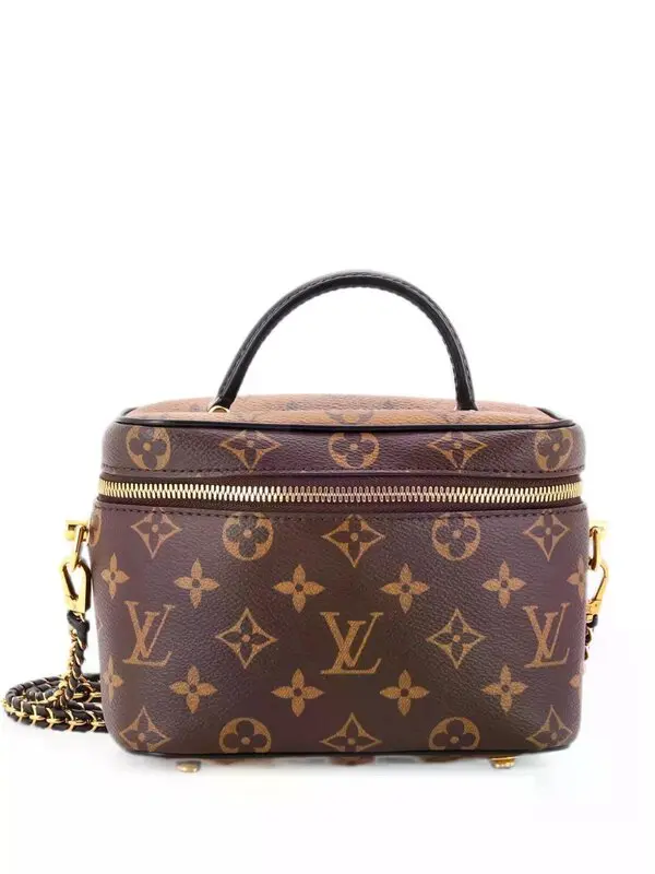 LOUIS VUITTON Vanity Handbag Reverse Monogram Canvas Pm Satchel