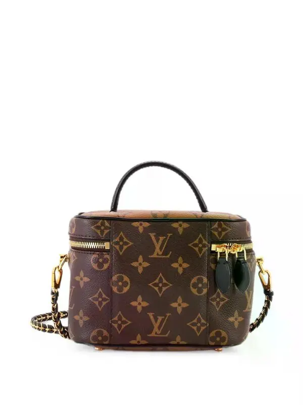 LOUIS VUITTON Vanity Handbag Reverse Monogram Canvas Pm Satchel