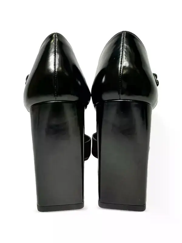 Prada Leather Square-toe Ankle-strap Pumps