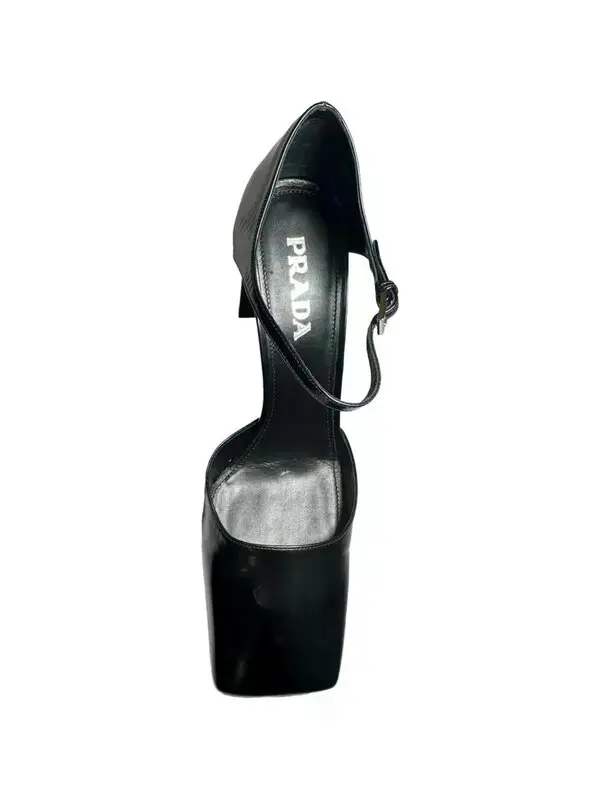 Prada Leather Square-toe Ankle-strap Pumps