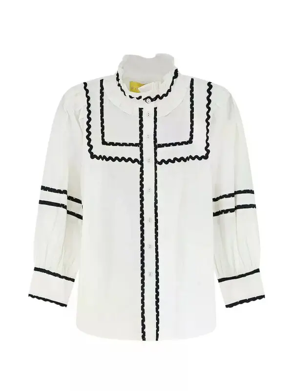 PHILIPPA 1970 Nala Ruffled-trim Puff-sleeve Shirt