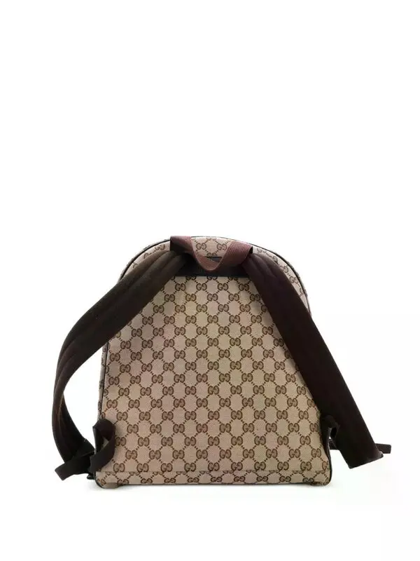 Gucci Zip Around Travel Gg Canvas Backpack - Brown