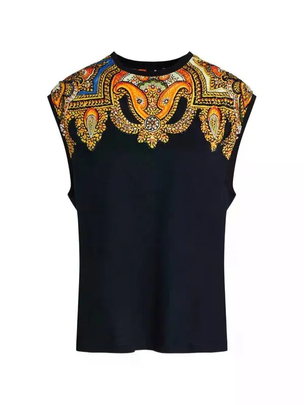 Etro Embellished Paisley-print Top