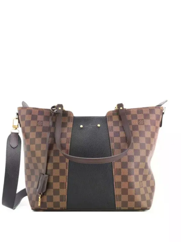 LOUIS VUITTON Damier Leather Shoulder Bag - Black
