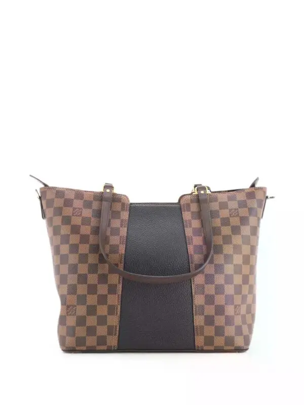LOUIS VUITTON Damier Leather Shoulder Bag - Black