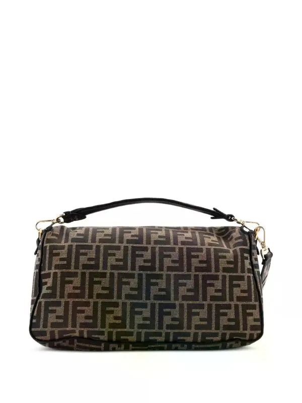 Fendi Zucca Canvas Baguette Nm Shoulder Bag
