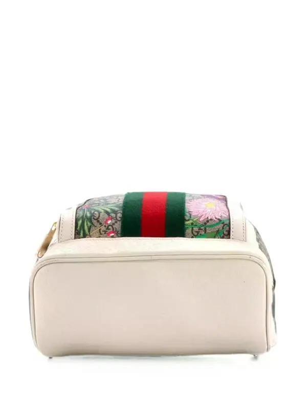 Gucci Ophidia Flora Gg Coated Canvas And Leather Small Backpack